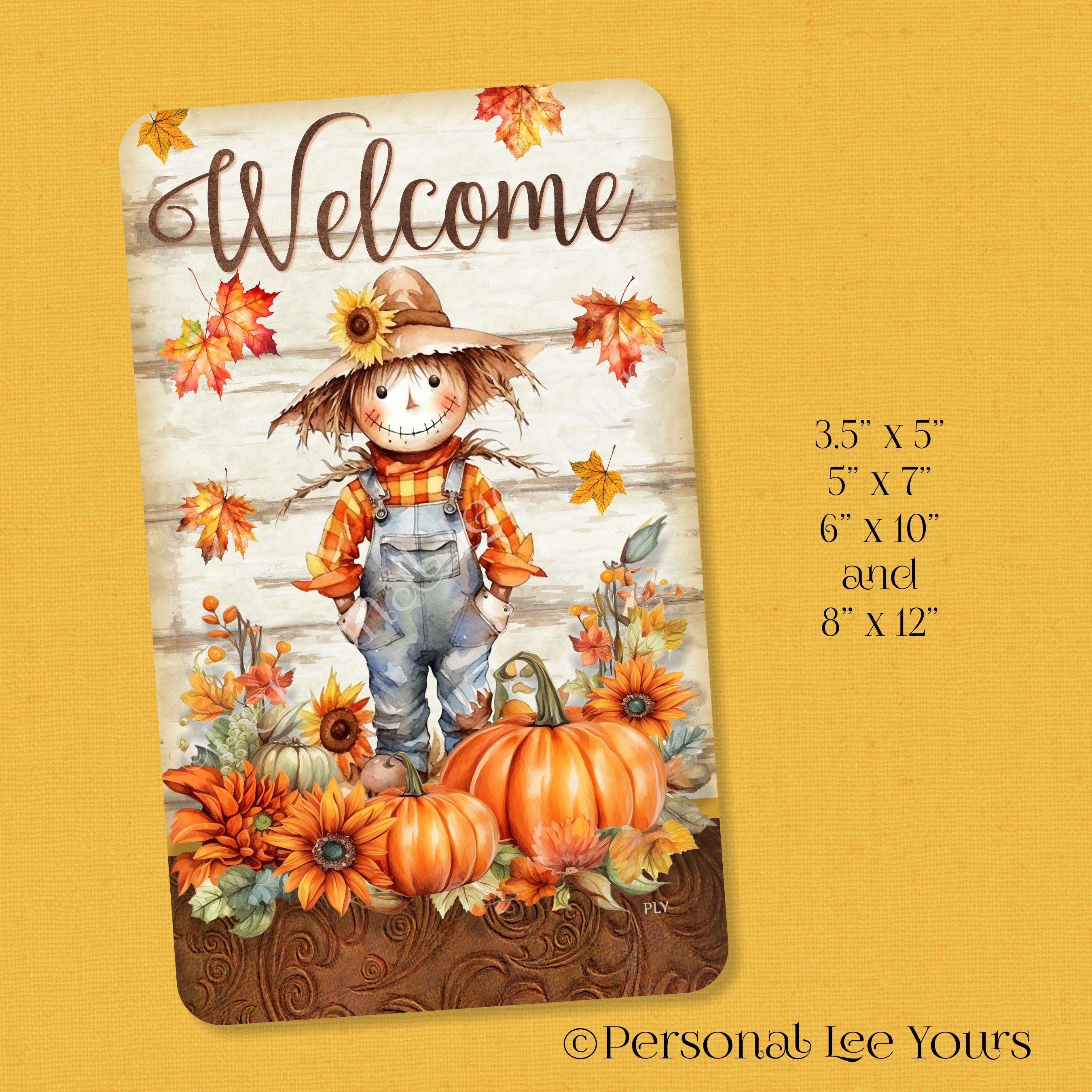 Personal Lee Yours Wonderful Fall Welcome Vertical Best Wreath Signs