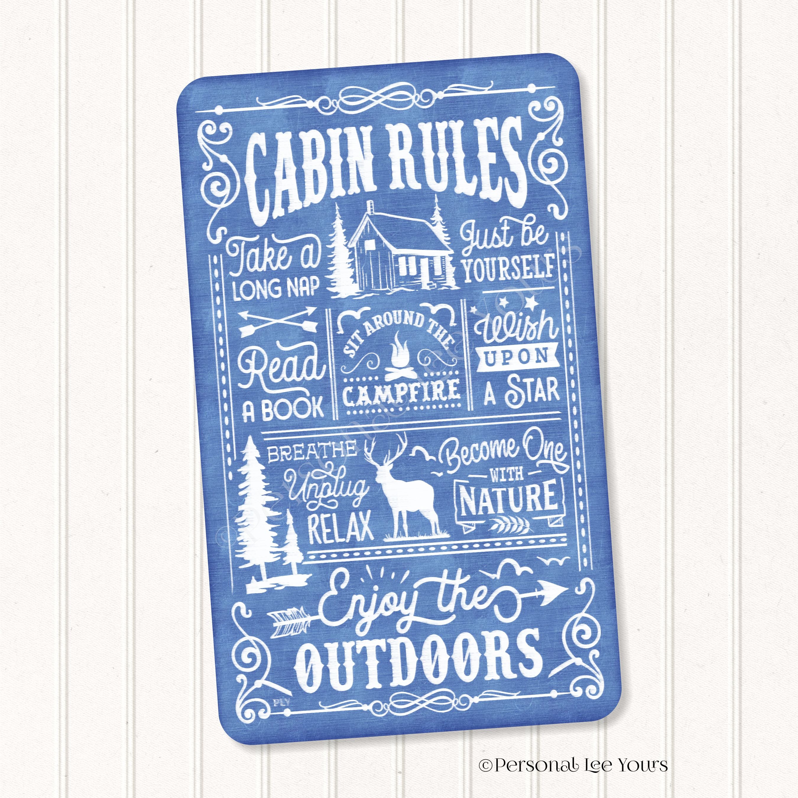Best Wreath Signs Anywhere, Cabin Rules by Personal Lee Yours
