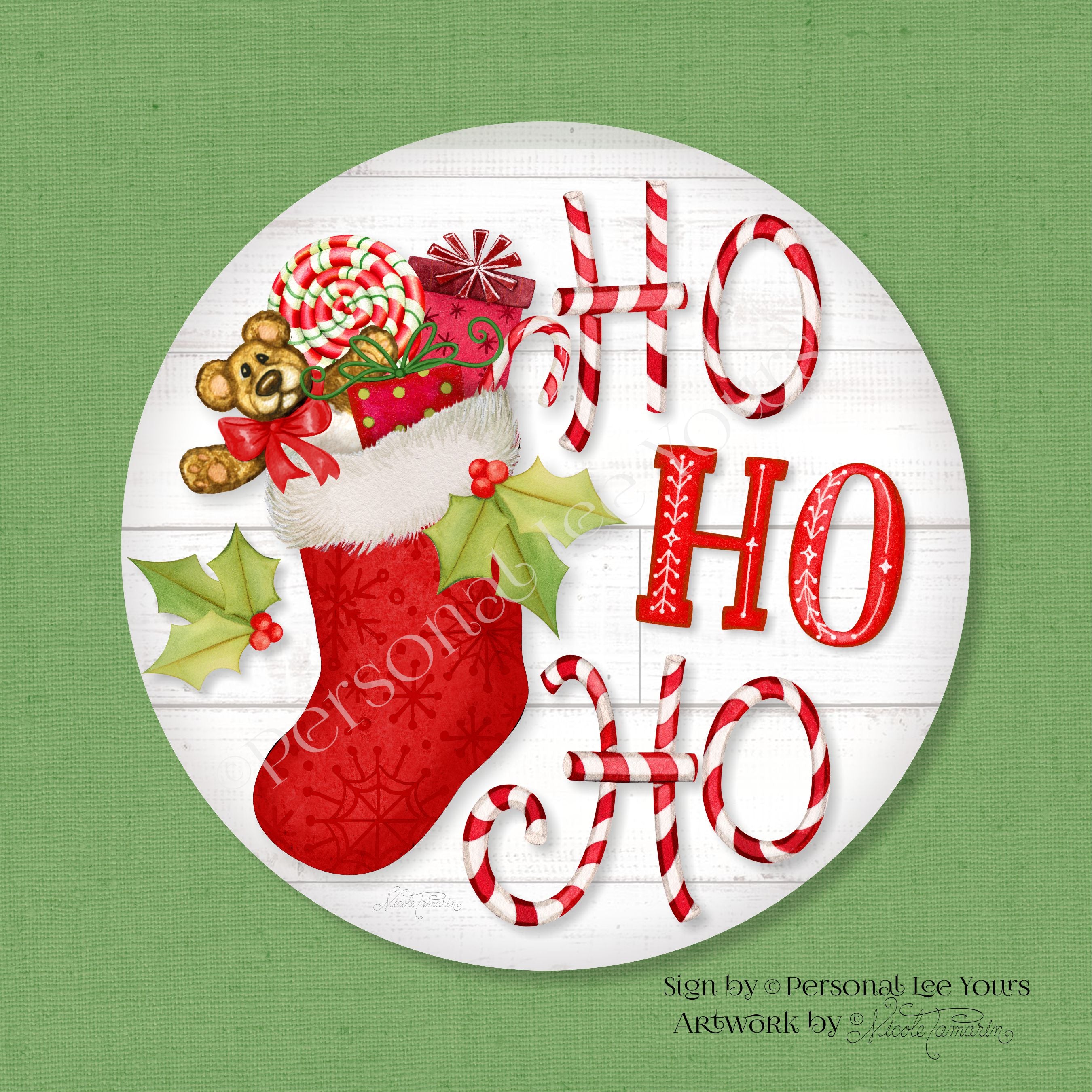 Best Wreath Signs by Personal Lee Yours, Nicole Tamarin's Candy Stripe ...