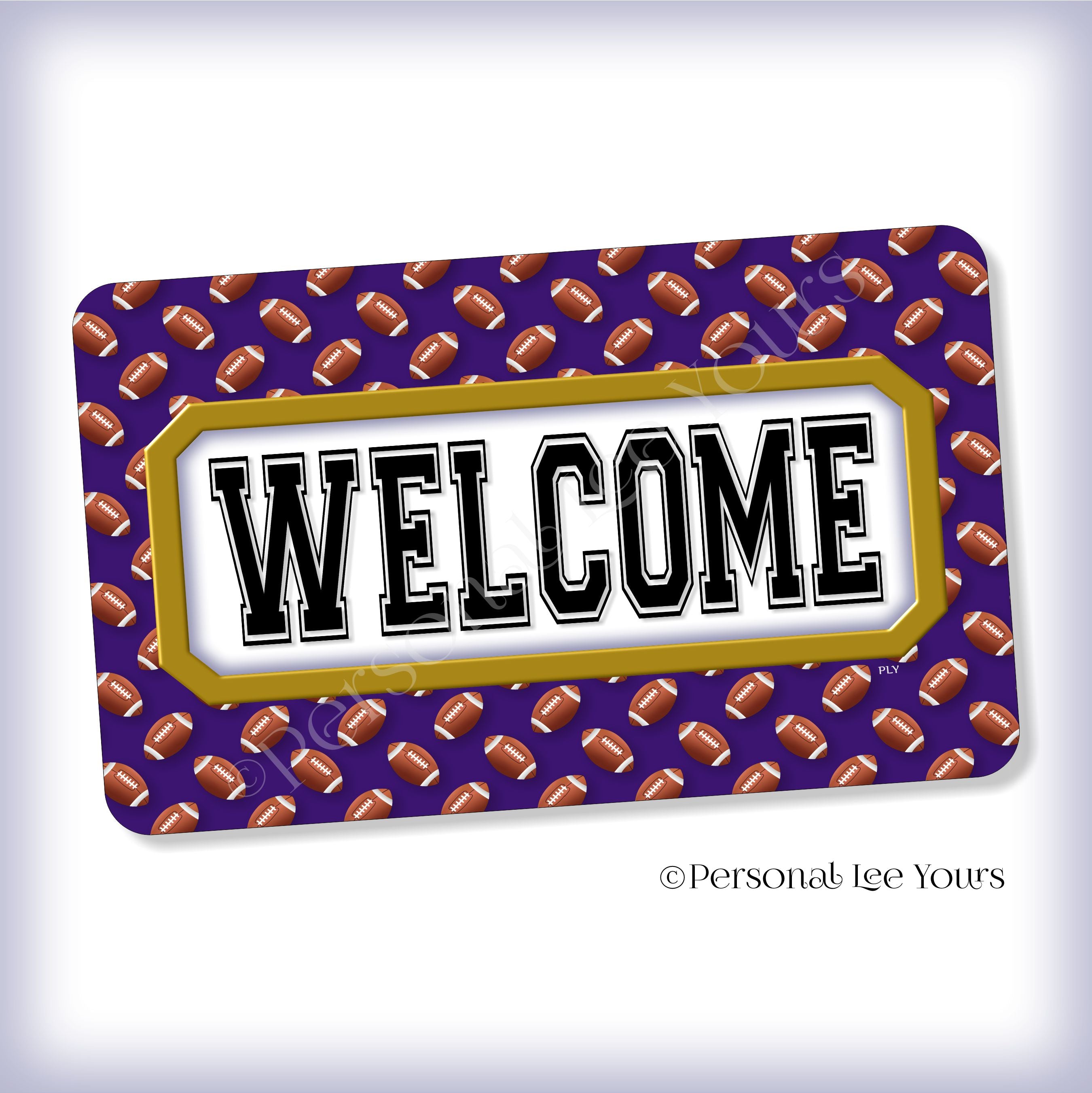 Personal Lee Yours Wreath Signs, Football Baltimore Purple and Gold ...
