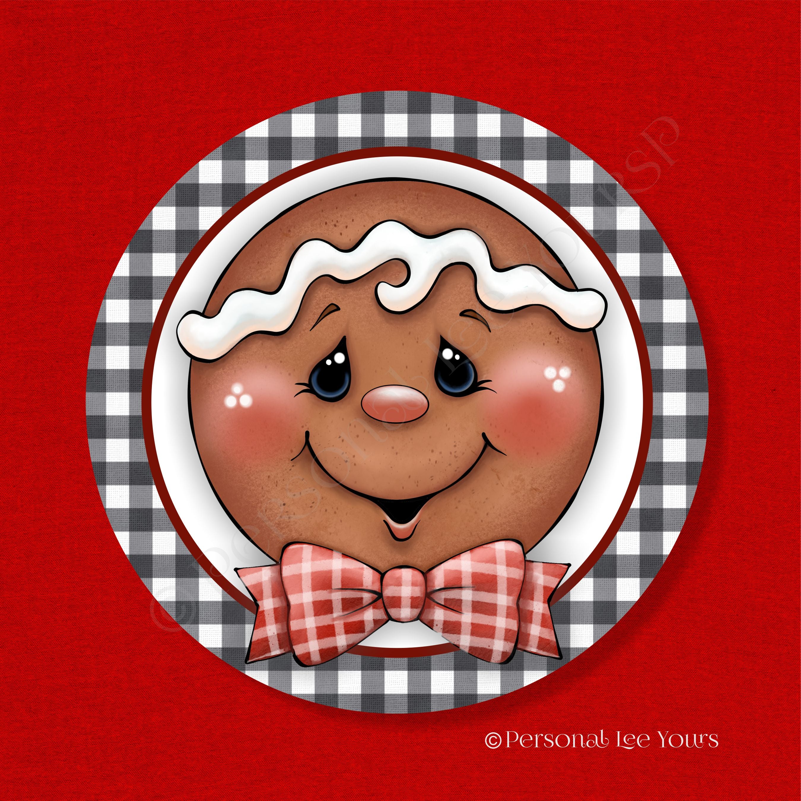 Christmas Wreath Sign * Gingerbread Boy * Round * Lightweight Metal ...