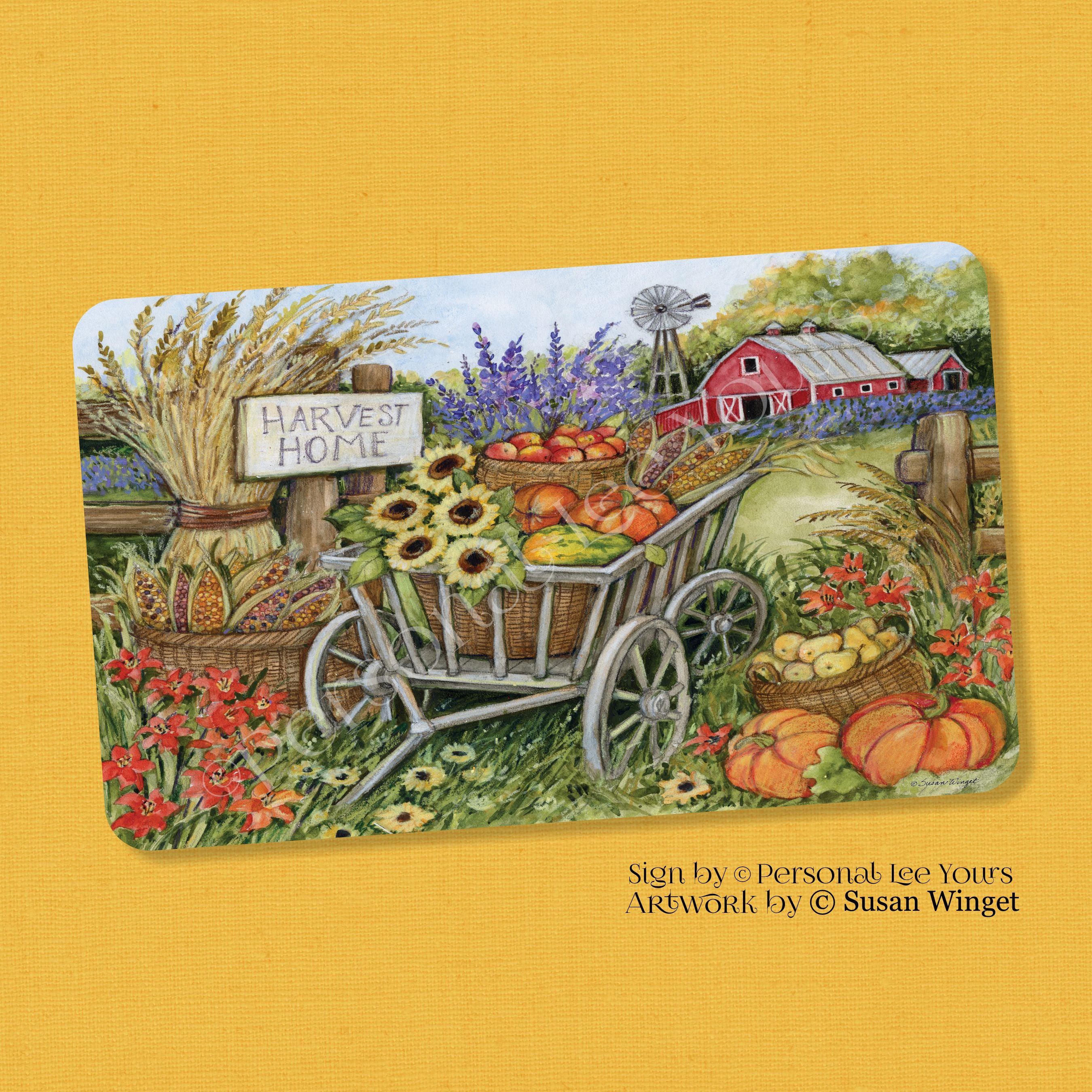 Personal Lee Yours Wreath Signs, Susan Winget's Harvest Home Wagon ...