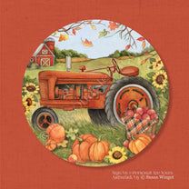 Susan Winget Exclusive Sign * Harvest Tractor * Round * Lightweight Me ...