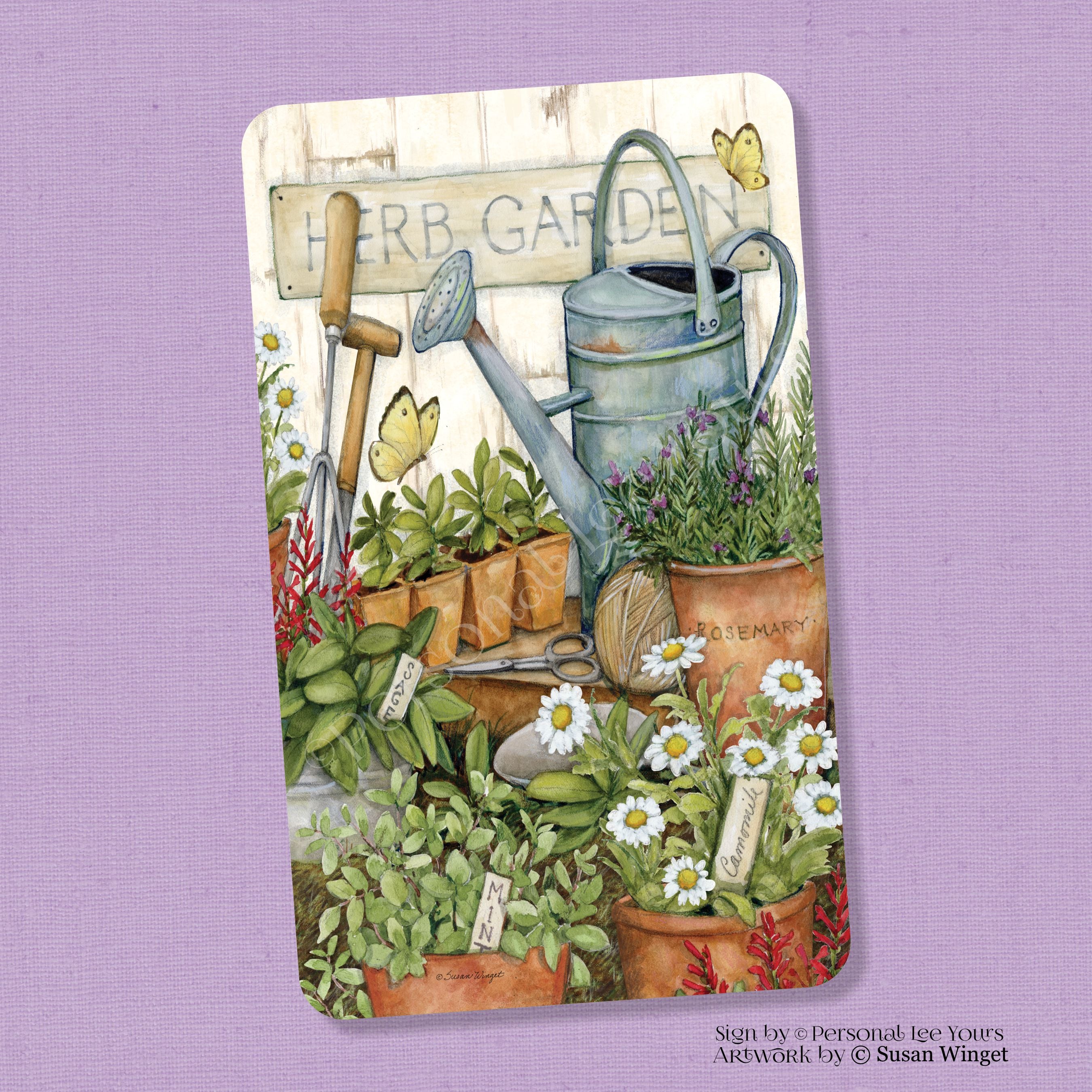 Personal Lee Yours Best Wreath signs Susan Winget"s Herb Garden Vertical