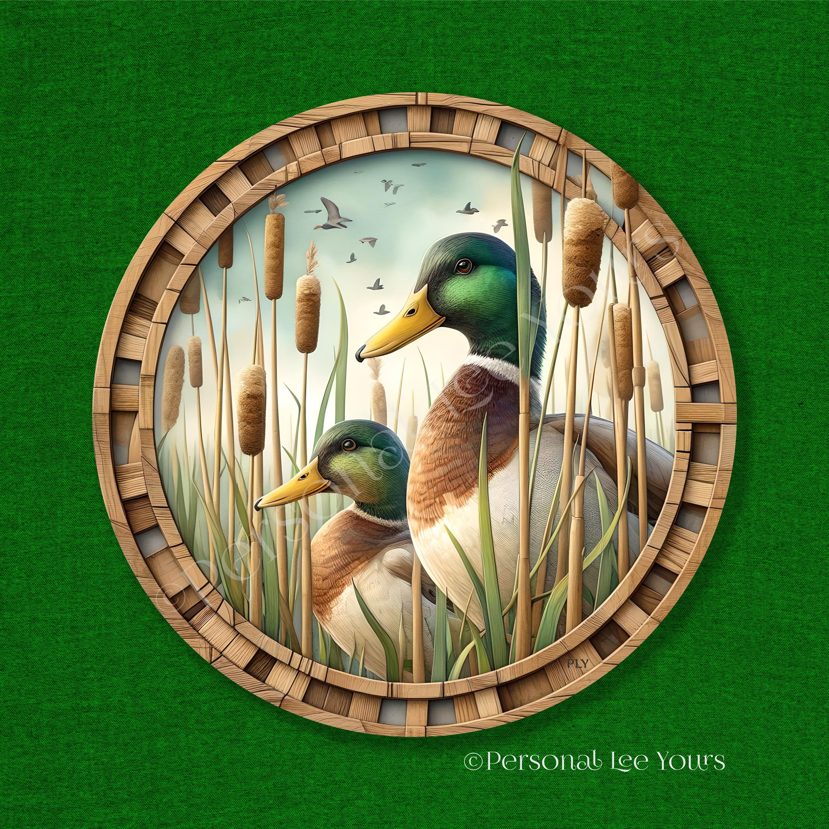 Best Wreath Signs Anywhere by Personal Lee Yours Mallard Ducks Round