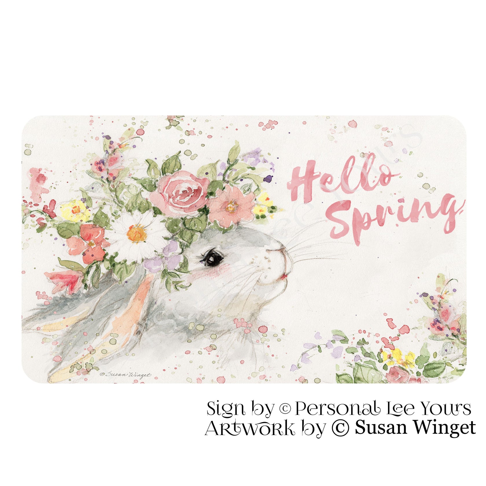Best Wreath Signs Anywhere. Susan Winget Hello Spring by Personal Lee Yours