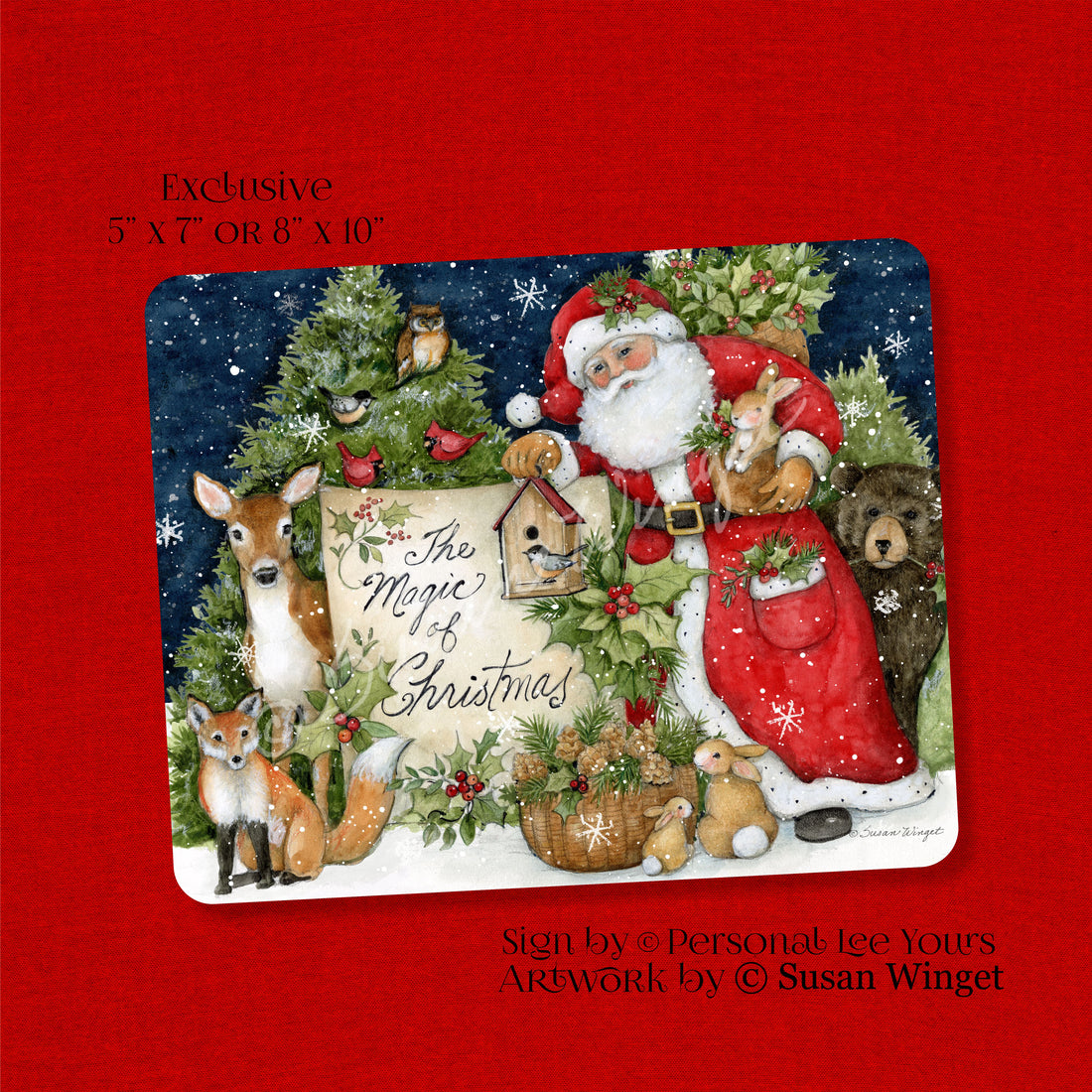 Susan Winget Exclusive Sign * Christmas * Woodland Santa and Friends ...