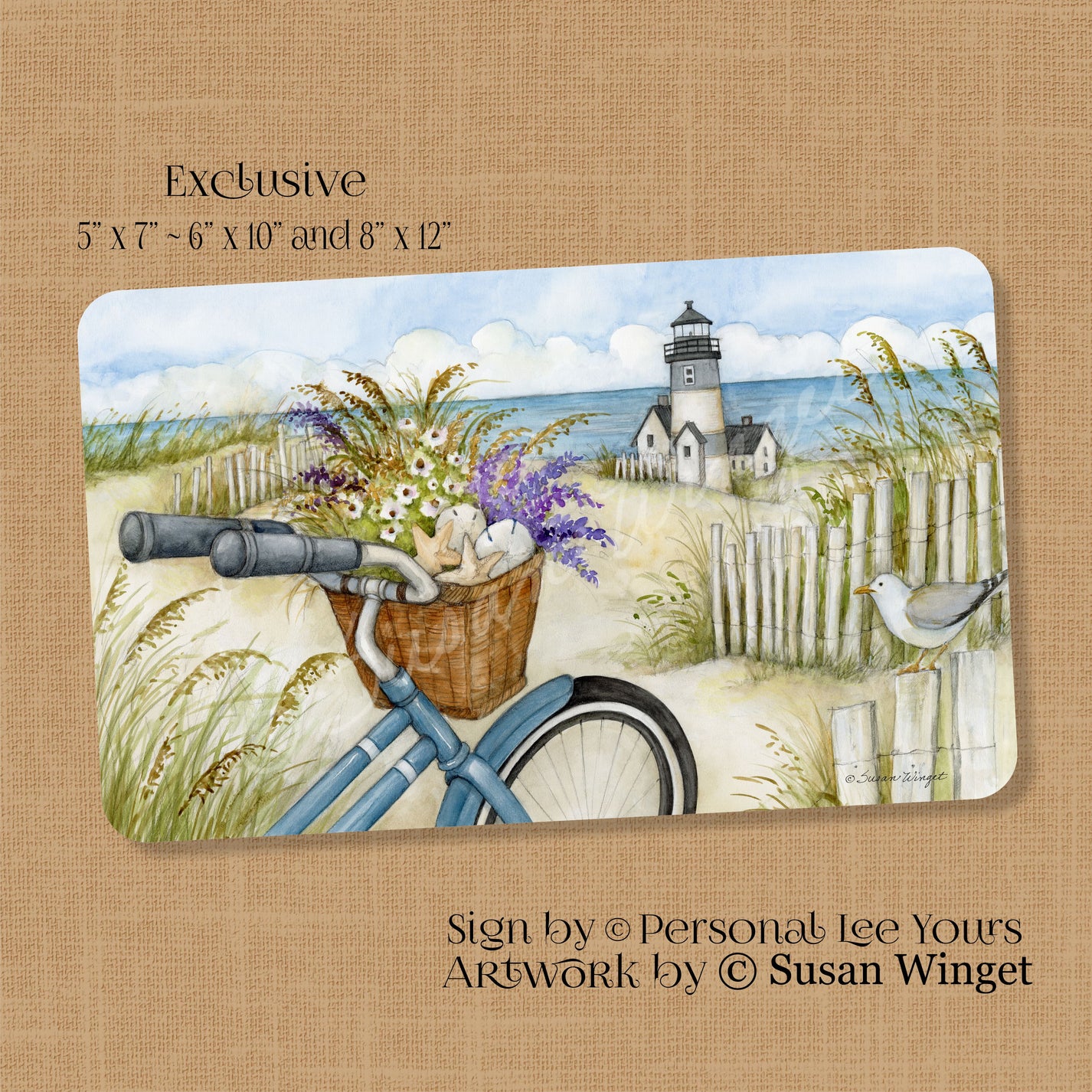 Susan Winget Exclusive Sign * A Day At The Beach * 3 Sizes * Lightweig ...