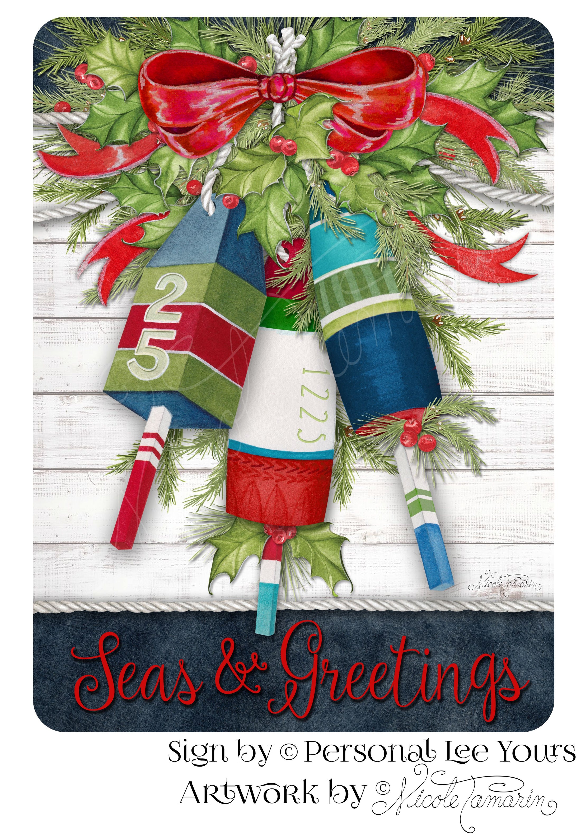 Nicole Tamarin Exclusive Sign * Christmas Buoys * Seas & Greetings * 2 ...