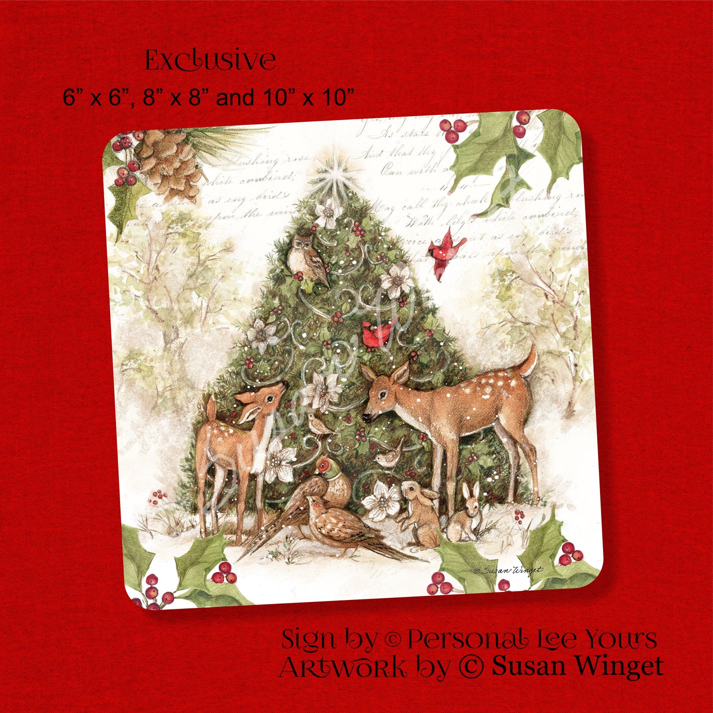 Susan Winget Exclusive Sign * O' Christmas Tree * 3 Sizes * Lightweigh ...