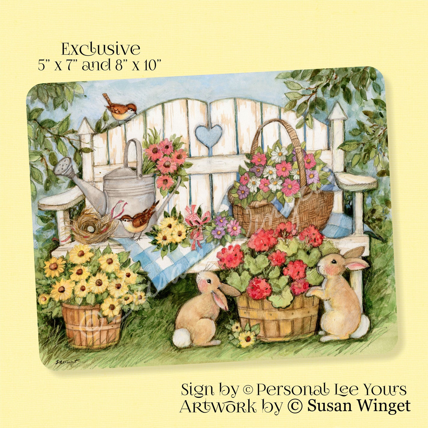 Susan Winget Exclusive Sign * The Flower Bench * 2 Sizes * Lightweight ...